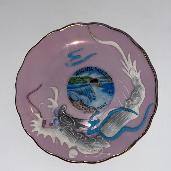 Accents | Vintage Niagara Falls Prospect Point Pink Mini Souvenir Plate ...